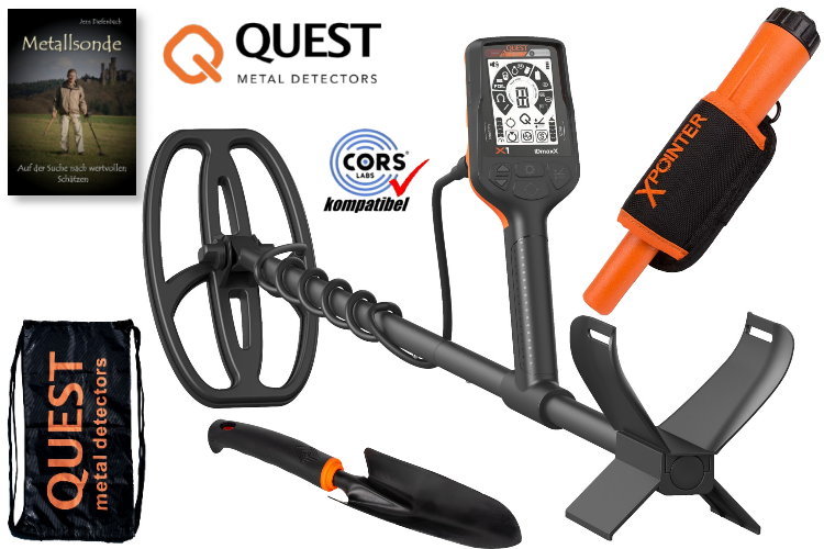 Quest X1 Metalldetektor & Xpointer Pinpointer (orange ...